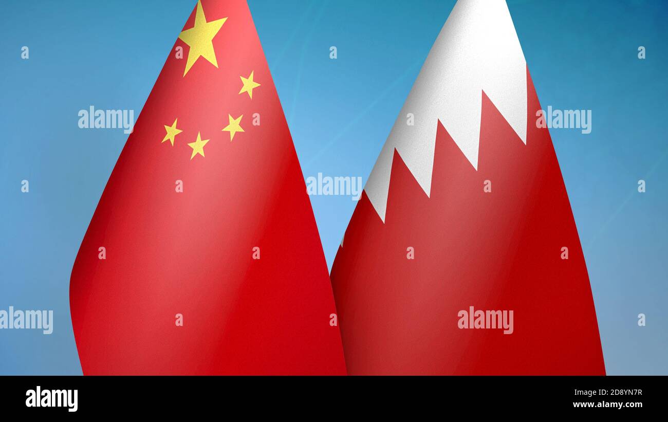 China bahrain flag hi-res stock photography and images - Alamy