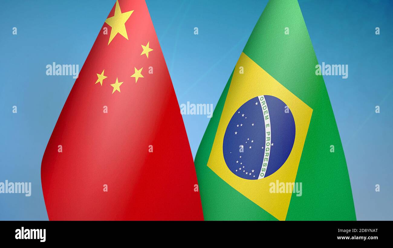 China and Brazil two flags Stock Photo - Alamy