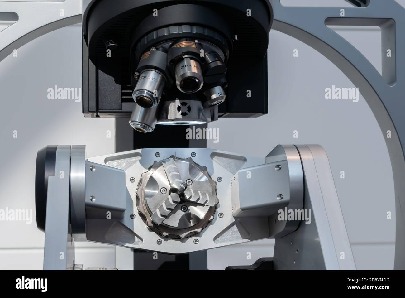 Industrial microscope for metalworking machine at plant, factory ...