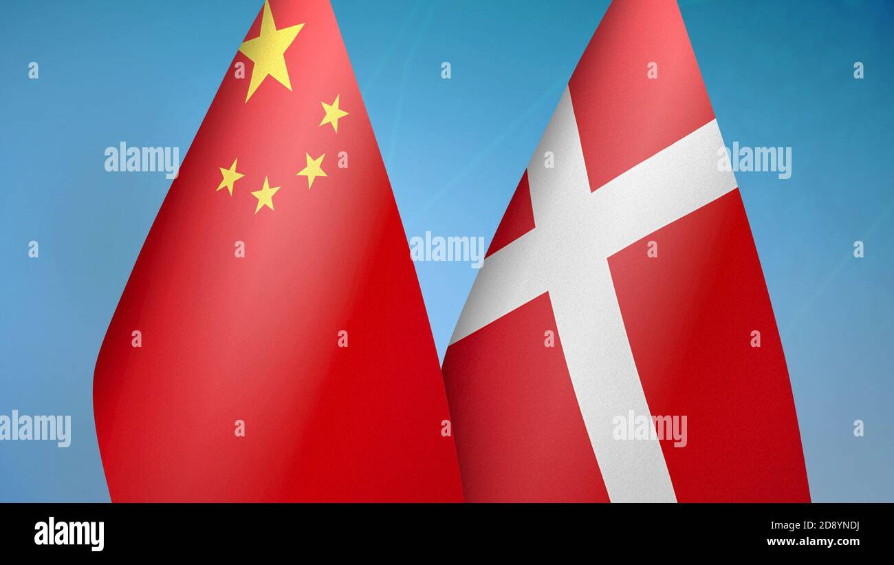 Denmark china flag hi-res stock photography and images - Alamy