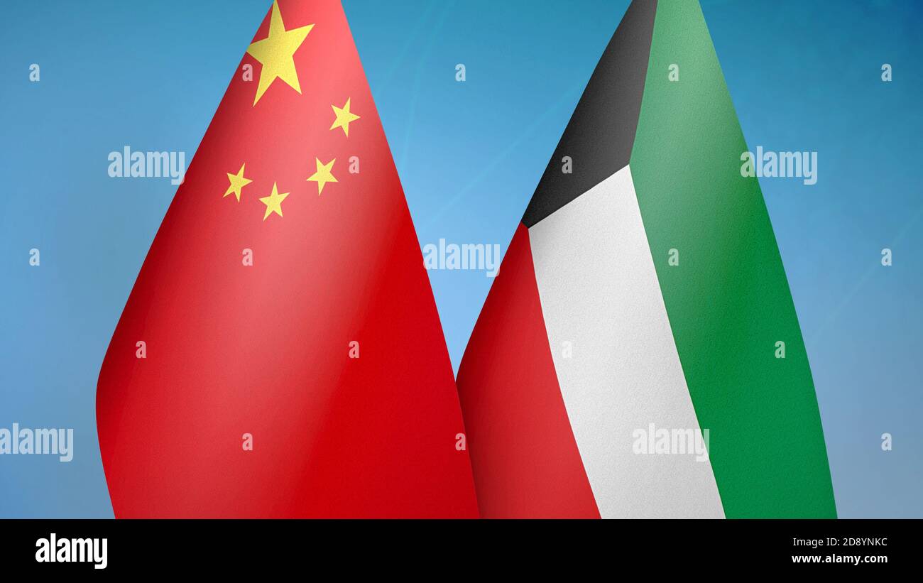 Kuwait china flag hi-res stock photography and images - Alamy