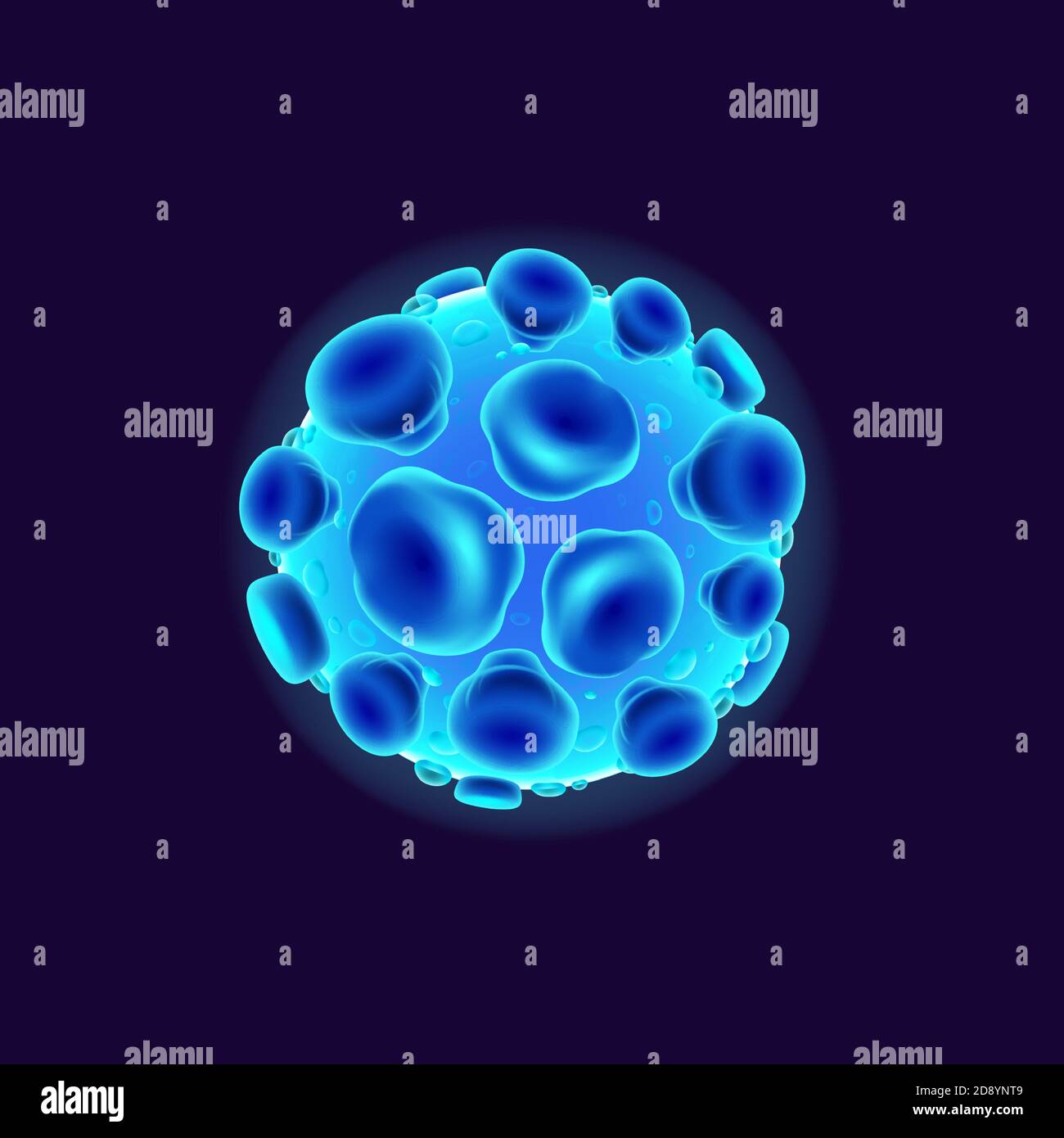 Virus cell realistic vector illustration Stock Vector Image & Art - Alamy