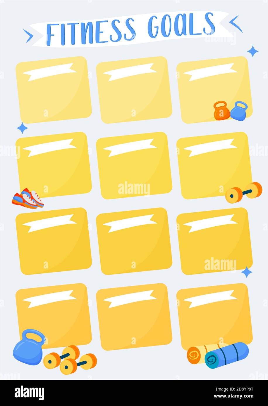 Exercise planner Cut Out Stock Images & Pictures - Alamy