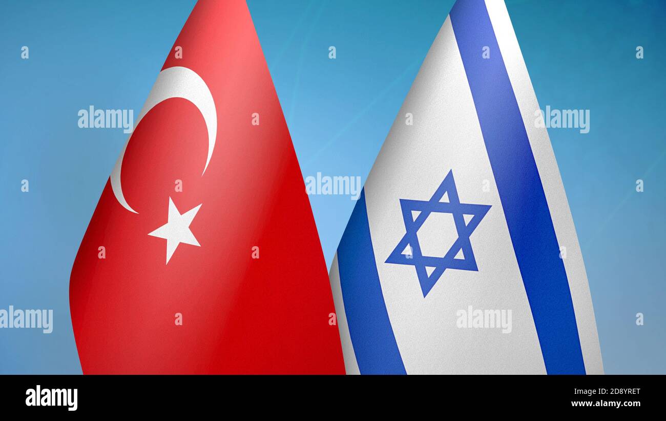 Turkey and Israel two flags Stock Photo - Alamy