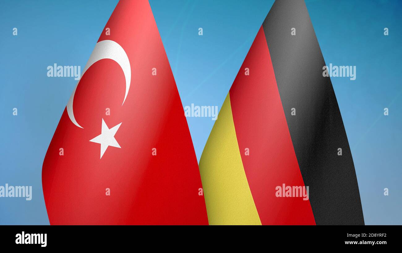 Turkey and Germany two flags Stock Photo - Alamy