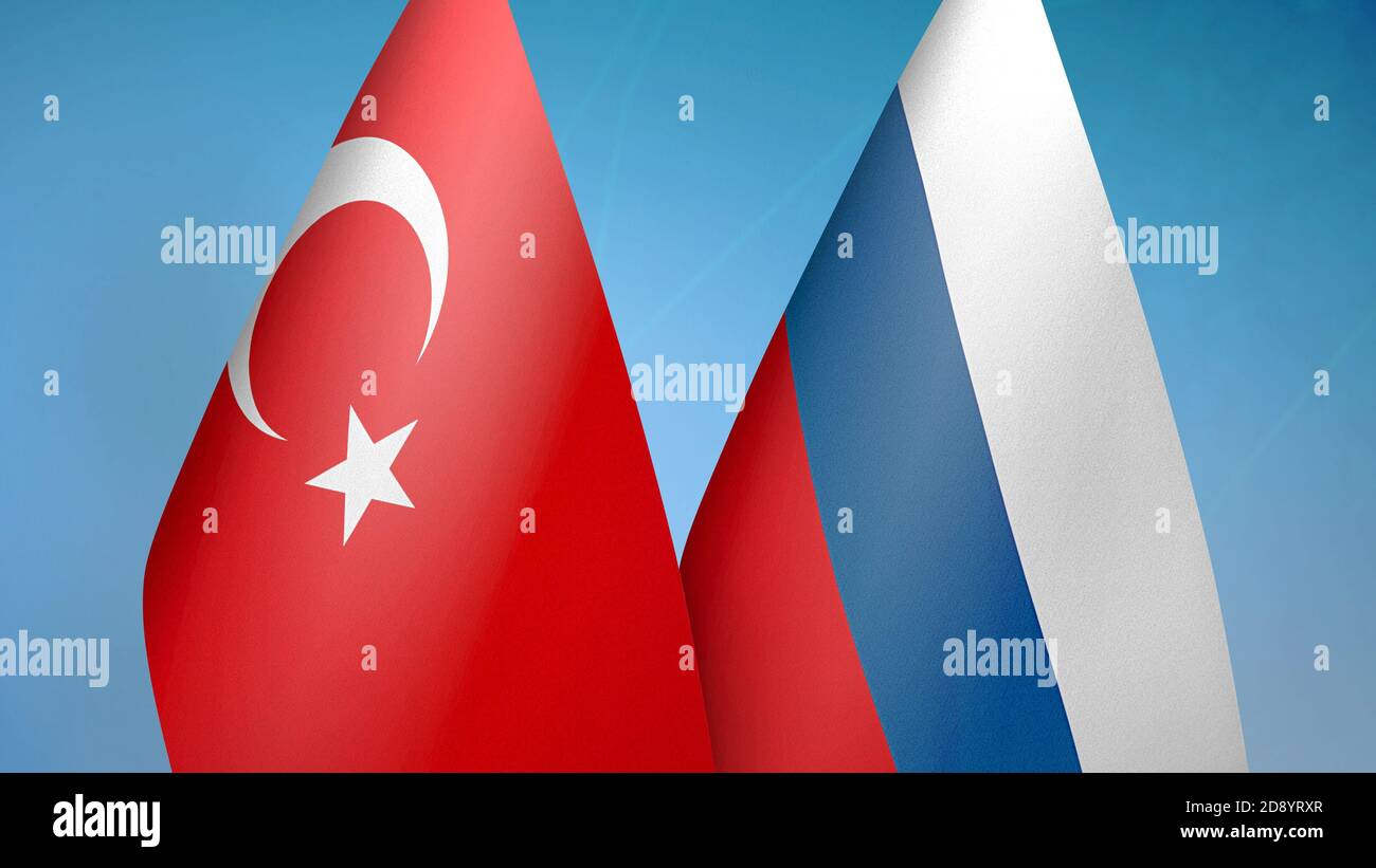 Russia turkey table flags hi-res stock photography and images - Alamy