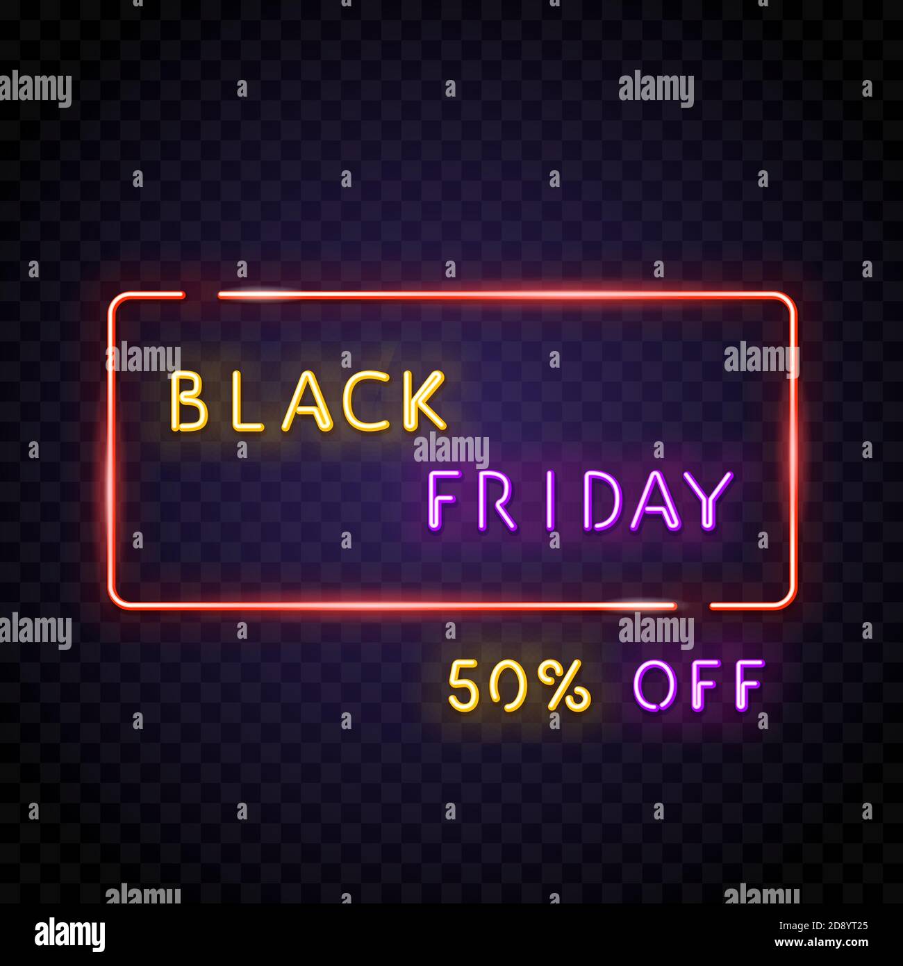 Neon frame with black friday Stock Vector Image & Art - Alamy