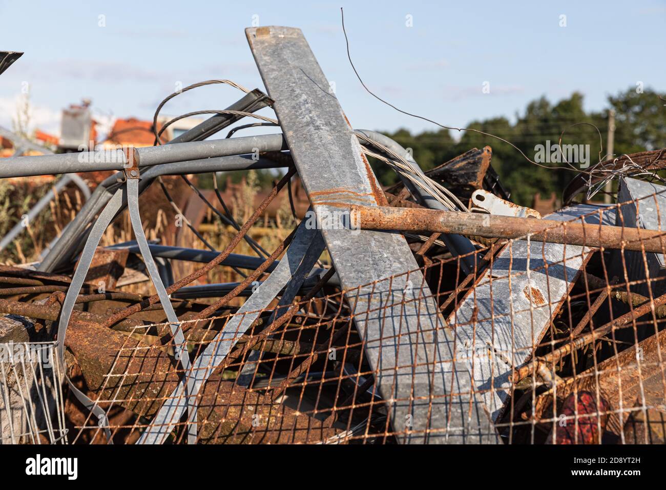 Ecological concept. A pile of scrap metal. Metal for recycling. Metal ...