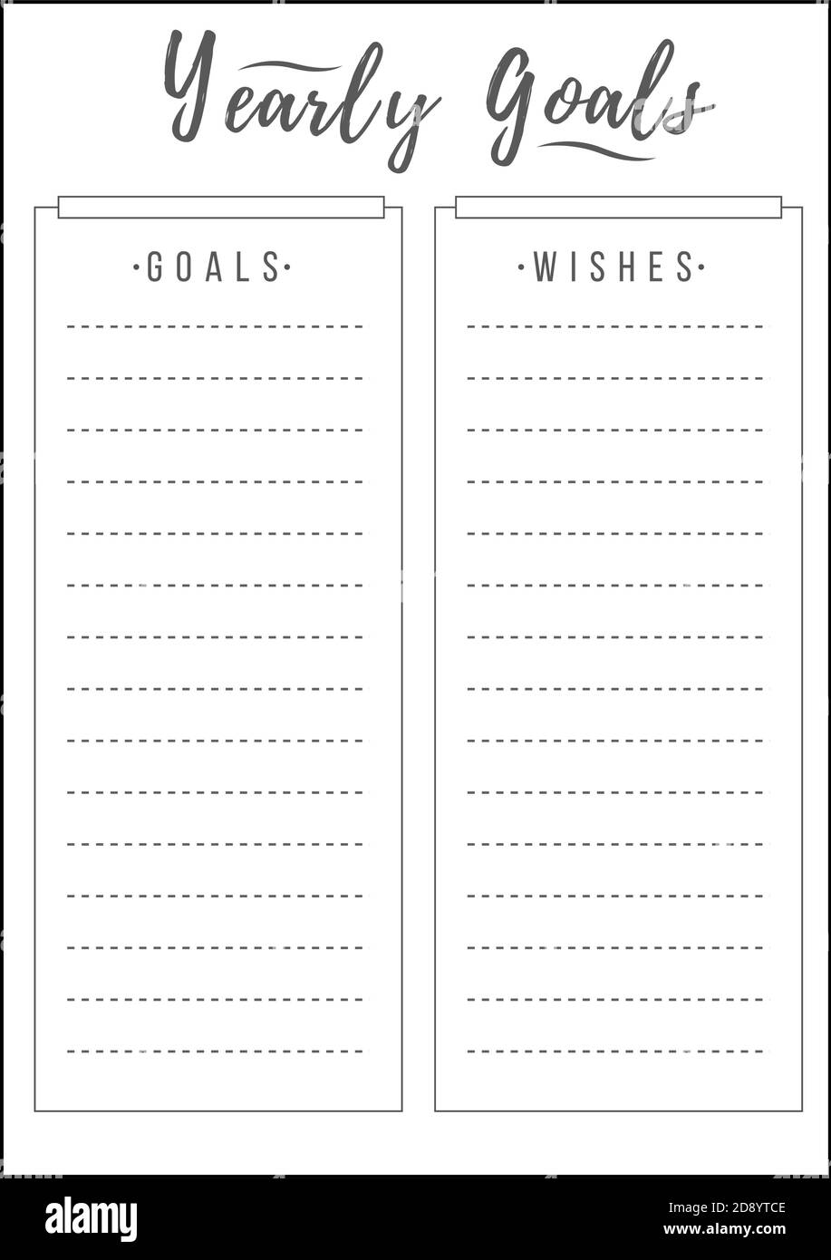 Yearly schedule minimalist planner page design Stock Vector Image & Art ... Yearly schedule minimalist planner page design Stock Vector Image & Art ...
