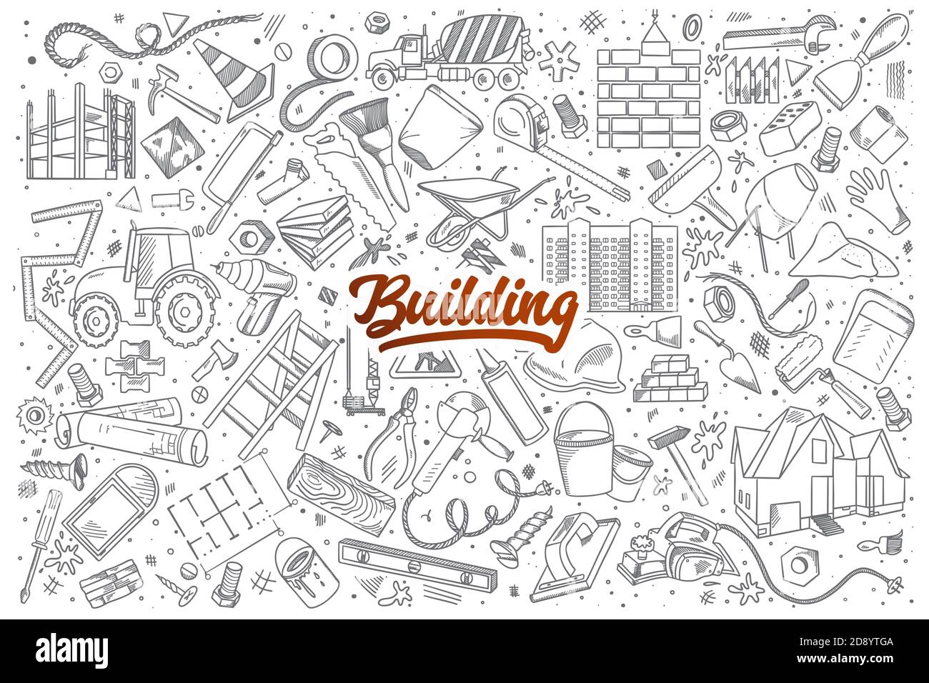 Hand drawn ruler in Cut Out Stock Images & Pictures - Alamy