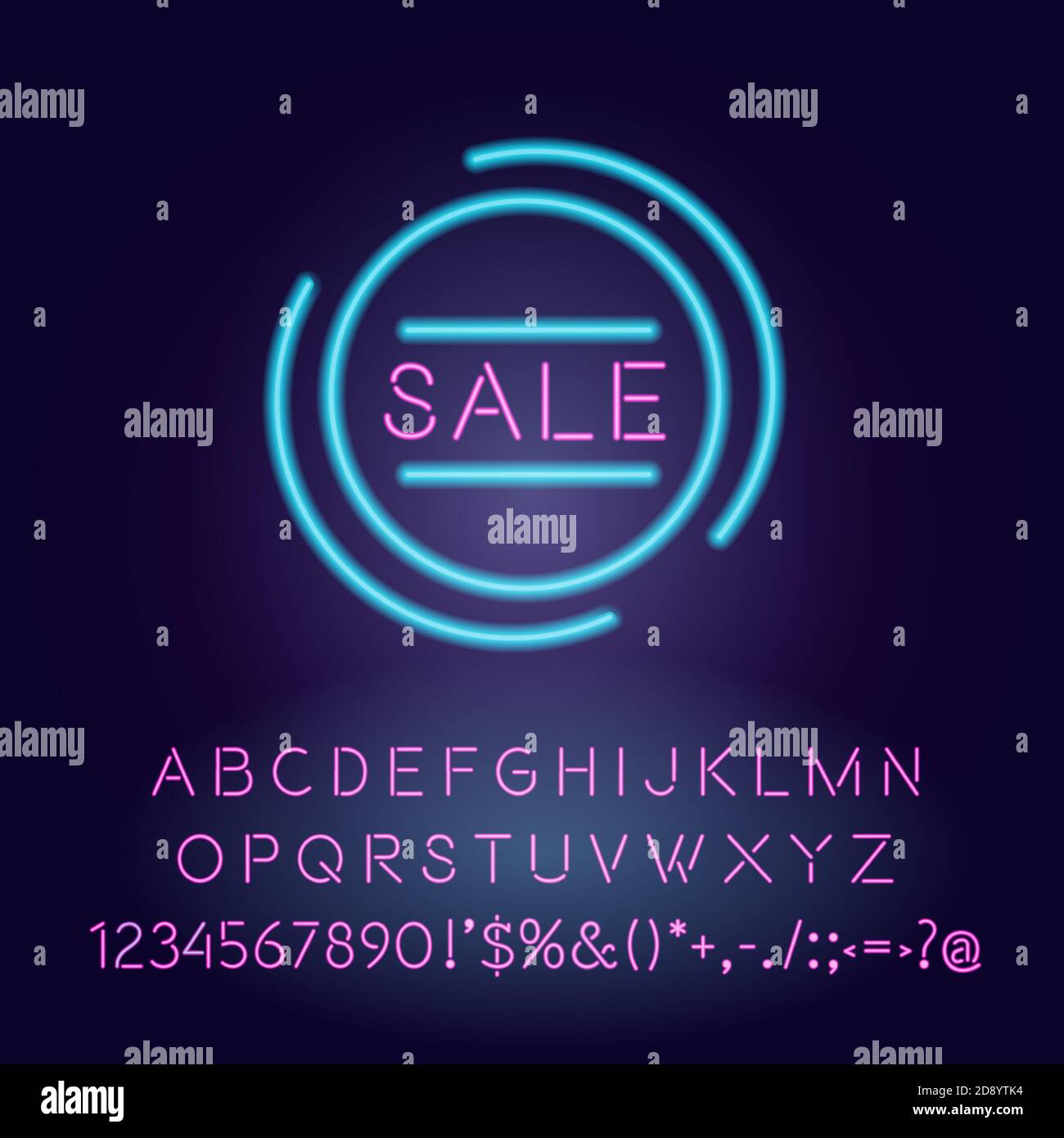 Sale vector neon light board sign illustration Stock Vector Image & Art ...