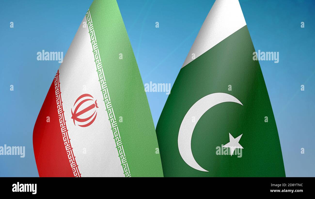 Iran and Pakistan two flags Stock Photo - Alamy