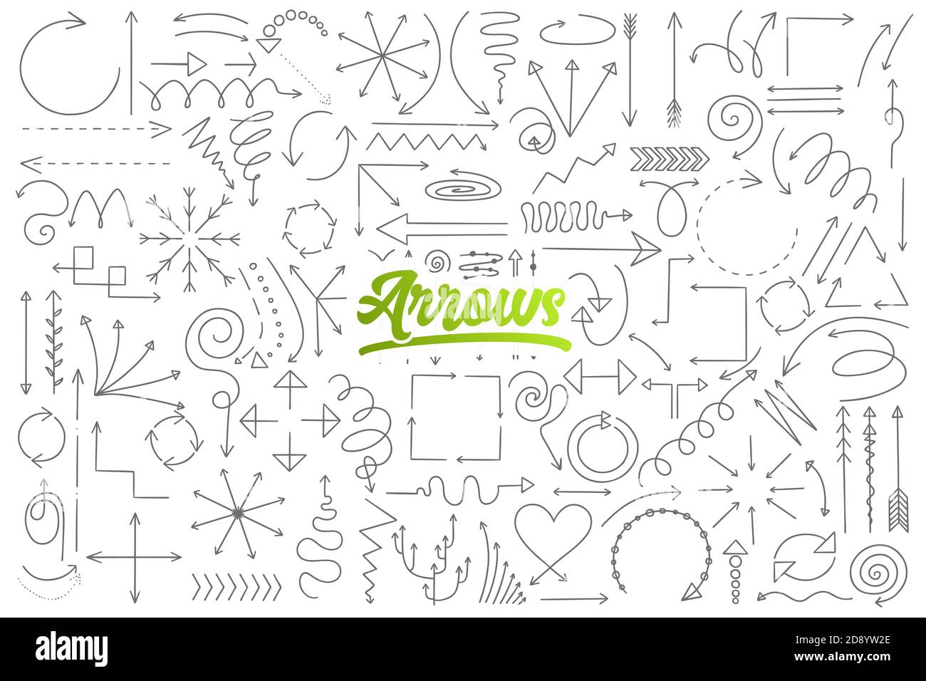 Arrow outline vector Cut Out Stock Images & Pictures - Alamy