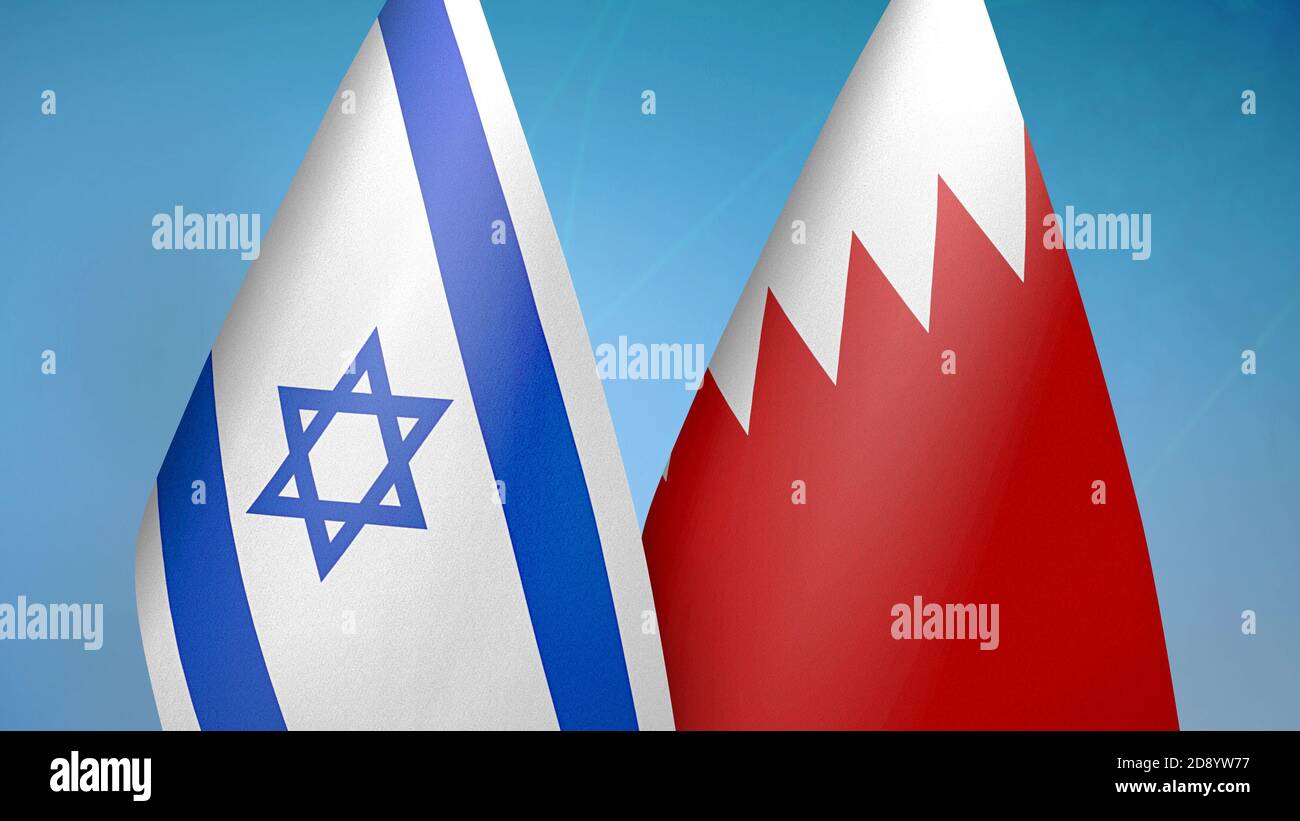 Israel and Bahrain two flags Stock Photo - Alamy