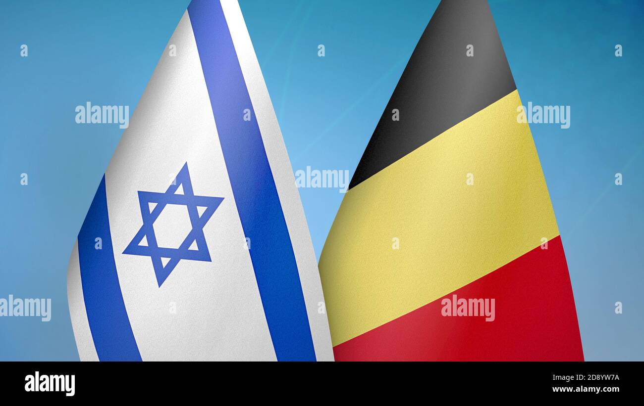 Israel and Belgium two flags Stock Photo - Alamy
