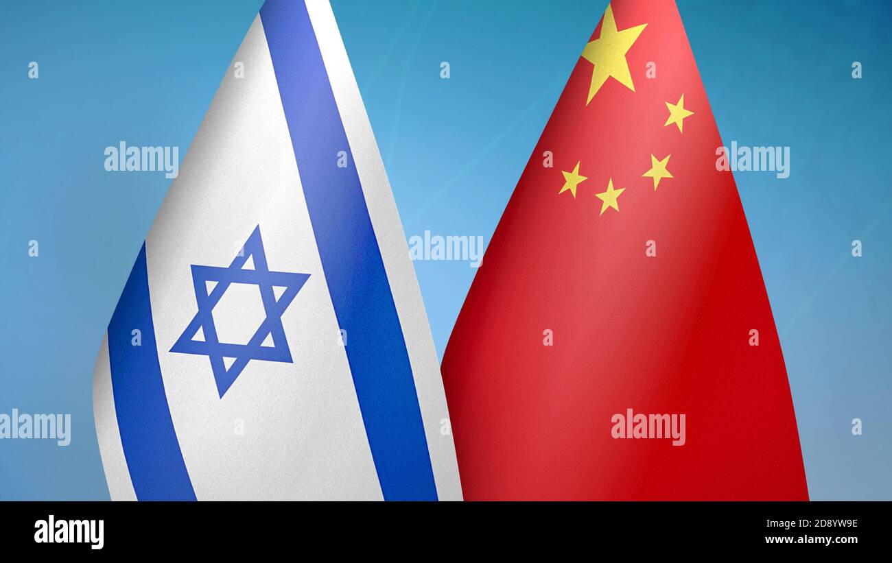 Israel and China two flags Stock Photo - Alamy