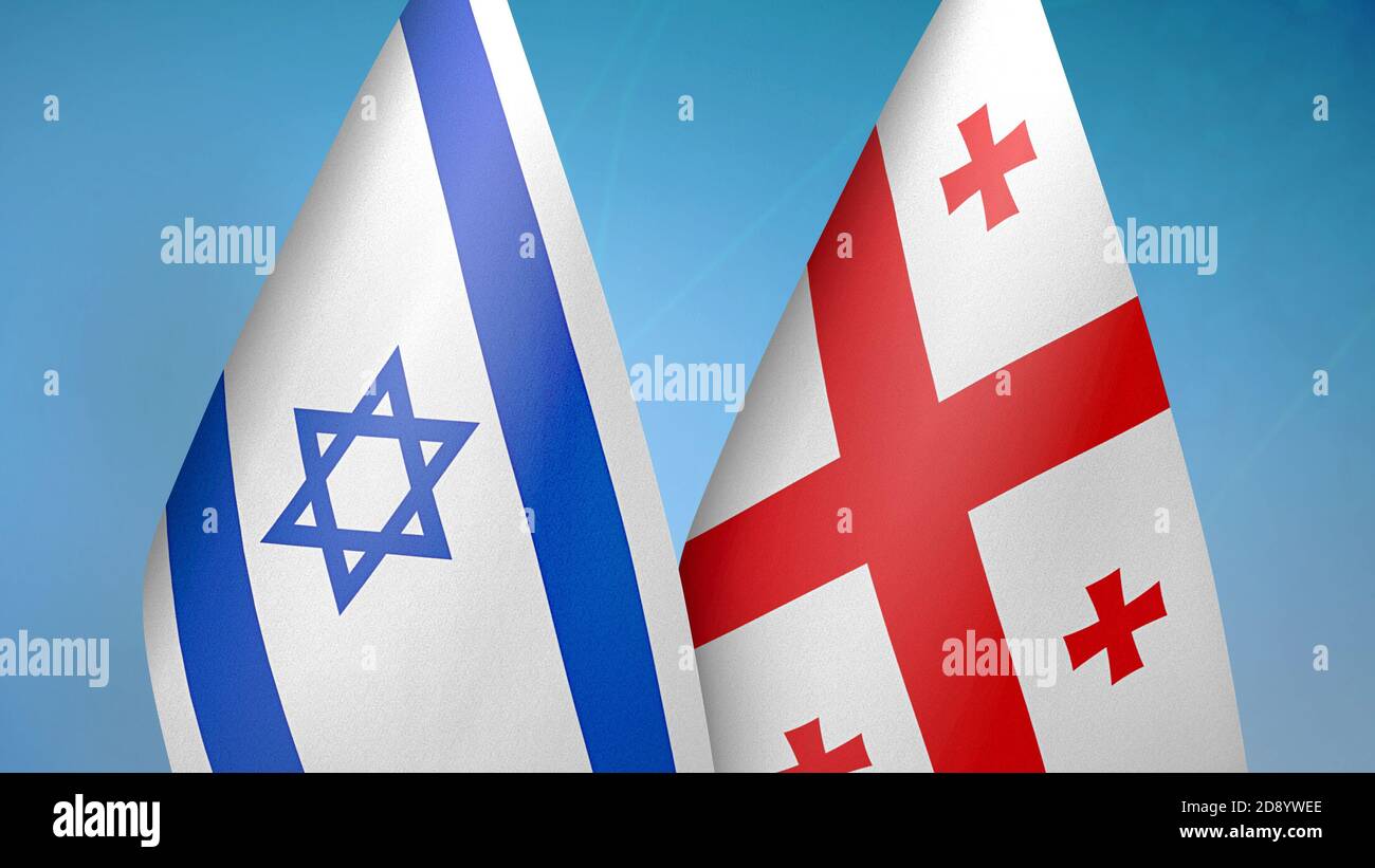 Israel and Georgia two flags Stock Photo - Alamy