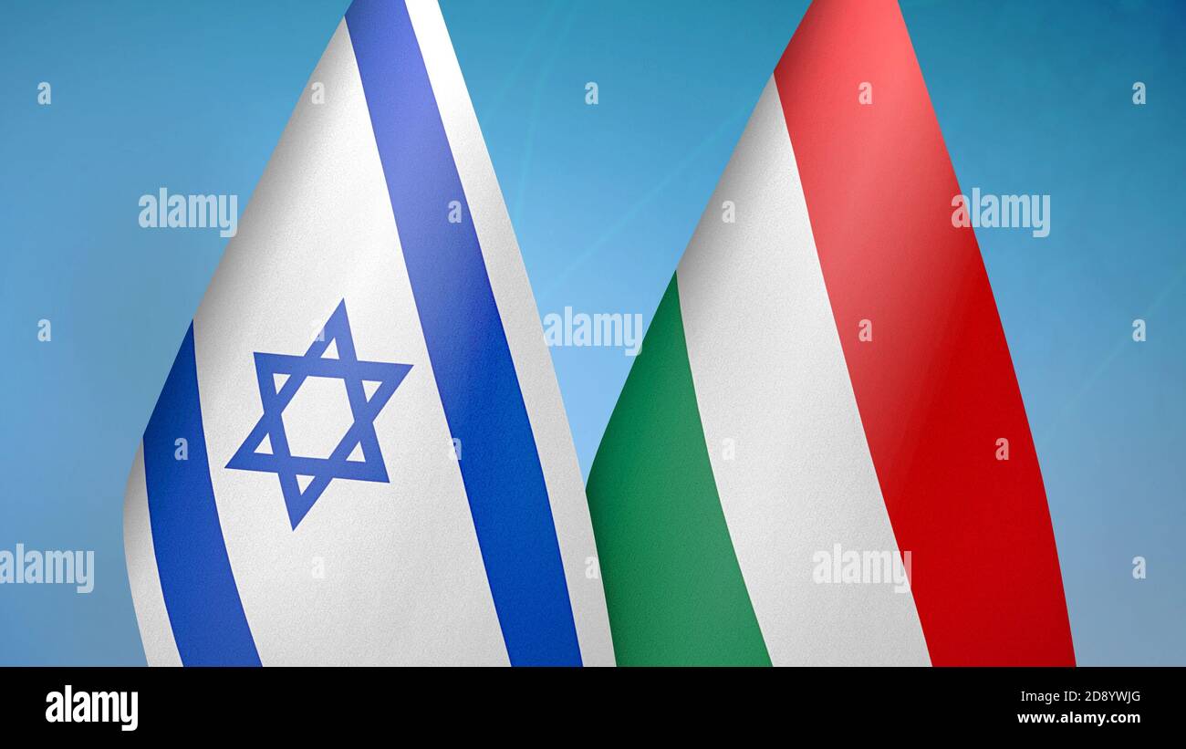 Israel and Hungary two flags Stock Photo - Alamy
