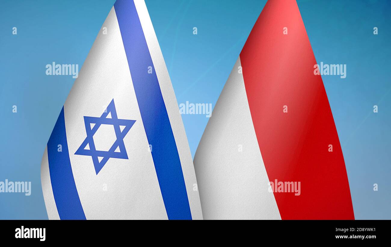Israel and Indonesia two flags Stock Photo - Alamy
