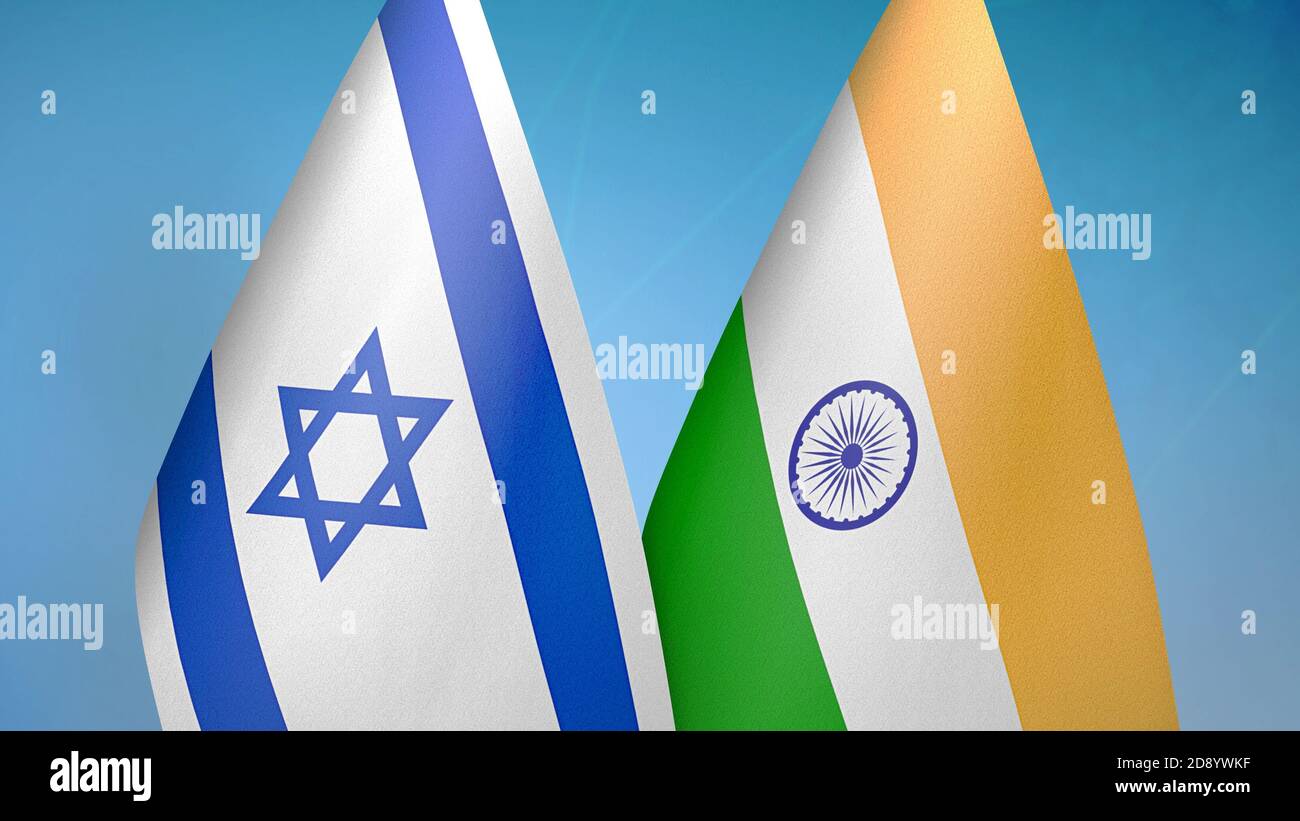 Israel and India two flags Stock Photo - Alamy