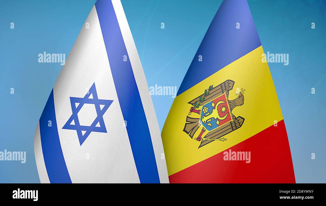 Israel and Moldova two flags Stock Photo - Alamy