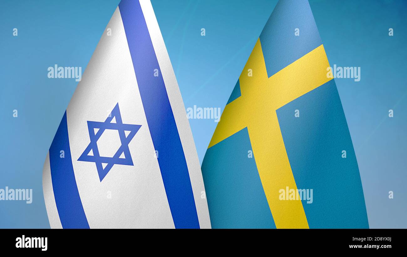Israel and Sweden two flags Stock Photo - Alamy