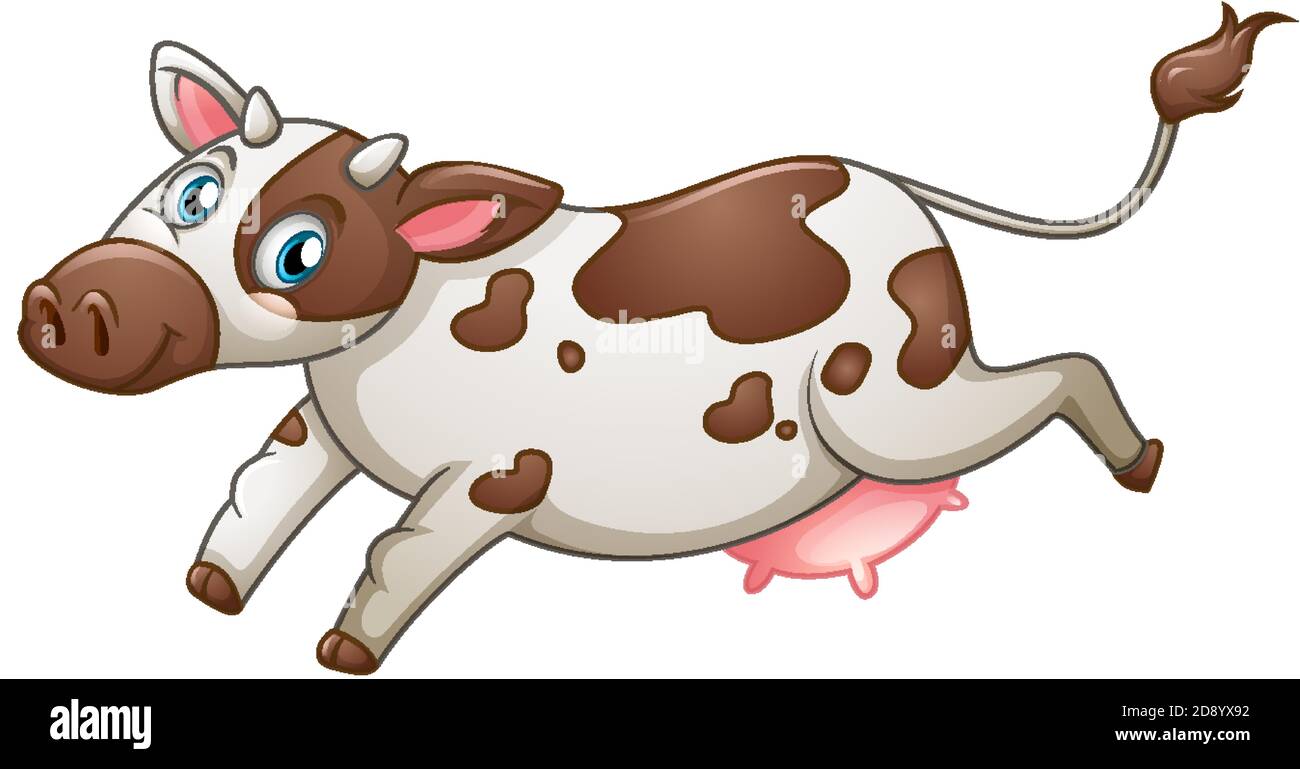 A cow on white background illustration Stock Vector Image & Art - Alamy
