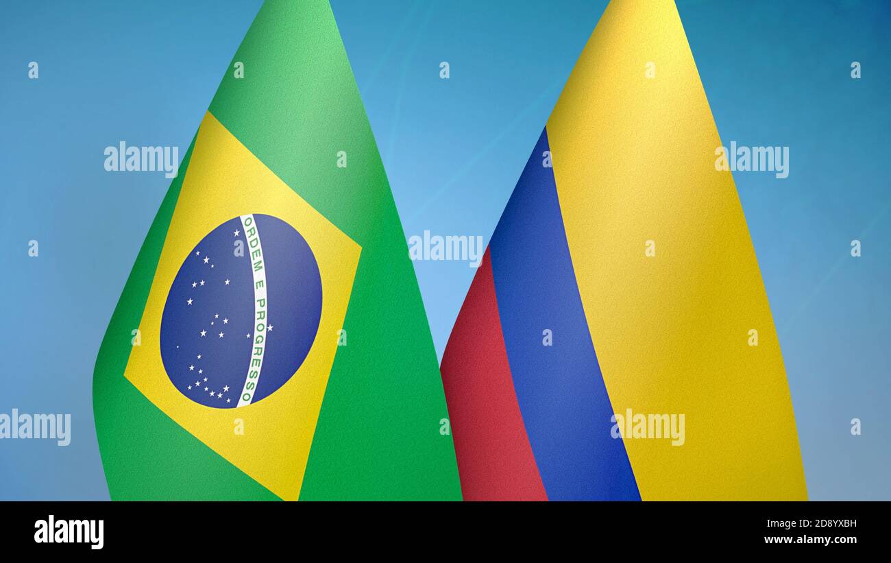 Brazil colombia flag hi-res stock photography and images - Alamy