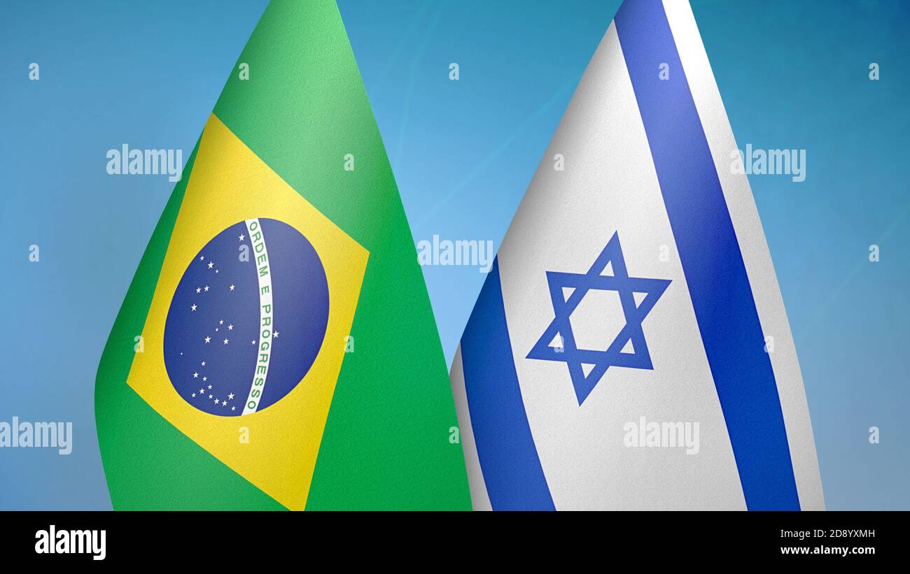Brazil and Israel two flags Stock Photo - Alamy