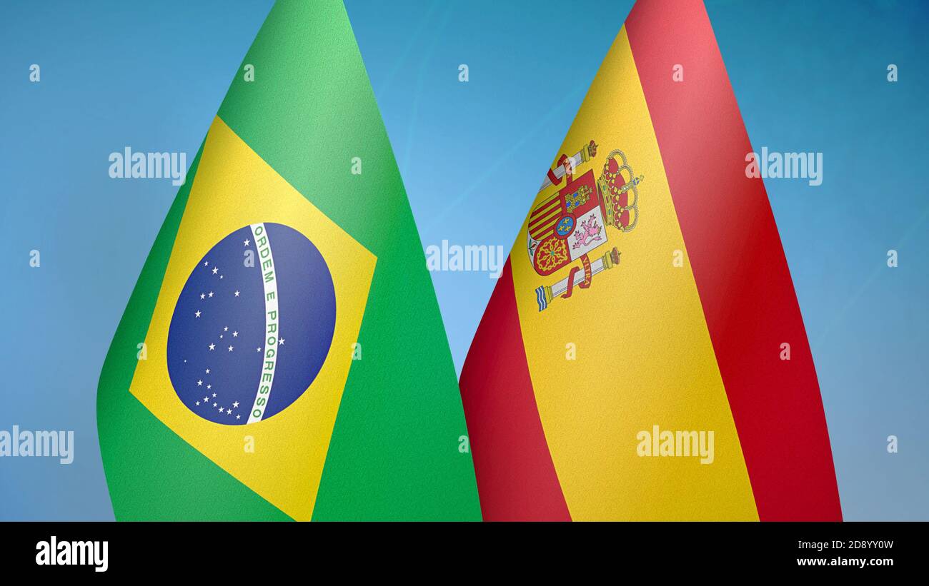 Brazil spain flag hi-res stock photography and images - Alamy