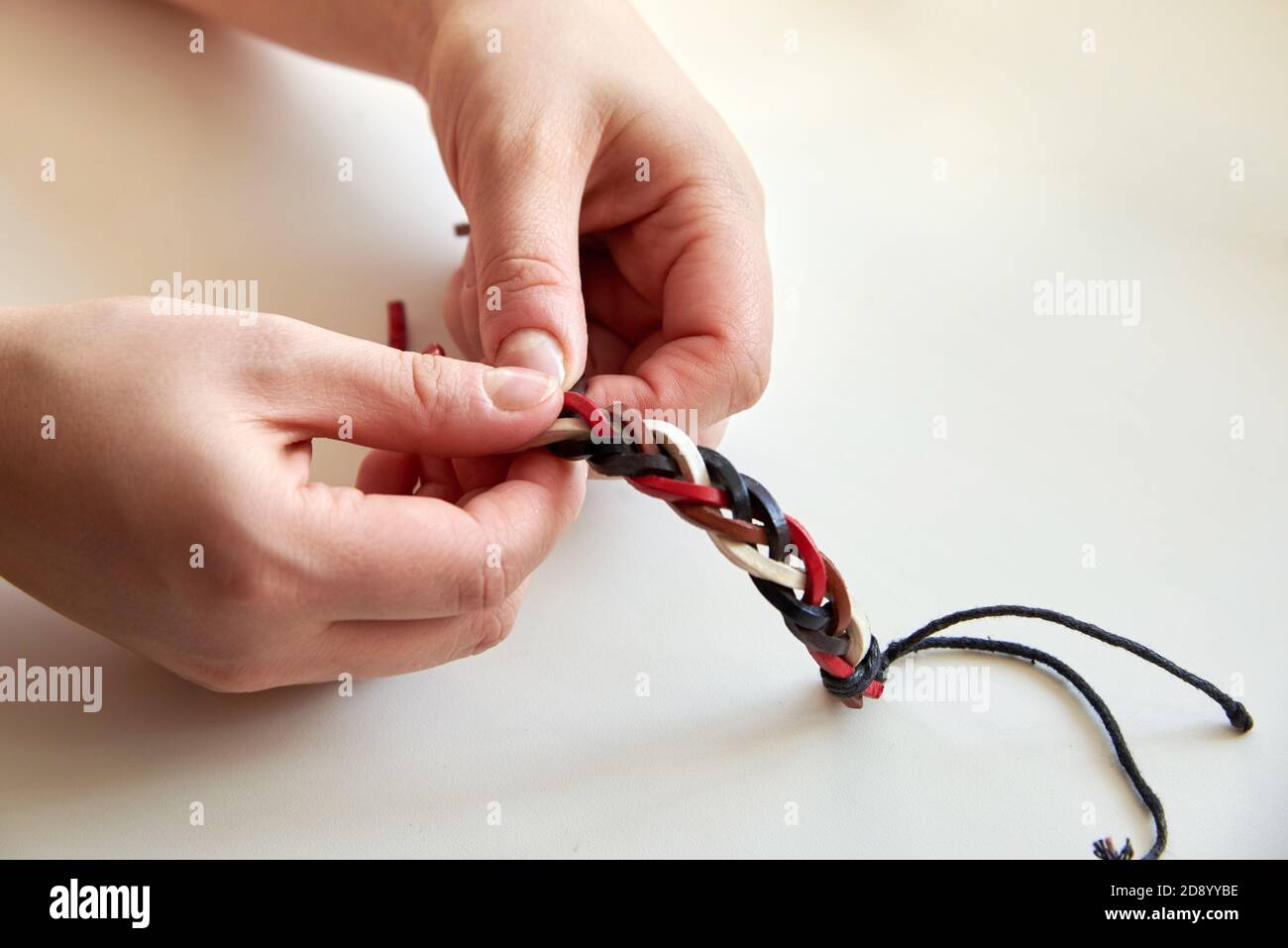 Girl hobby making bracelet hi-res stock photography and images - Alamy