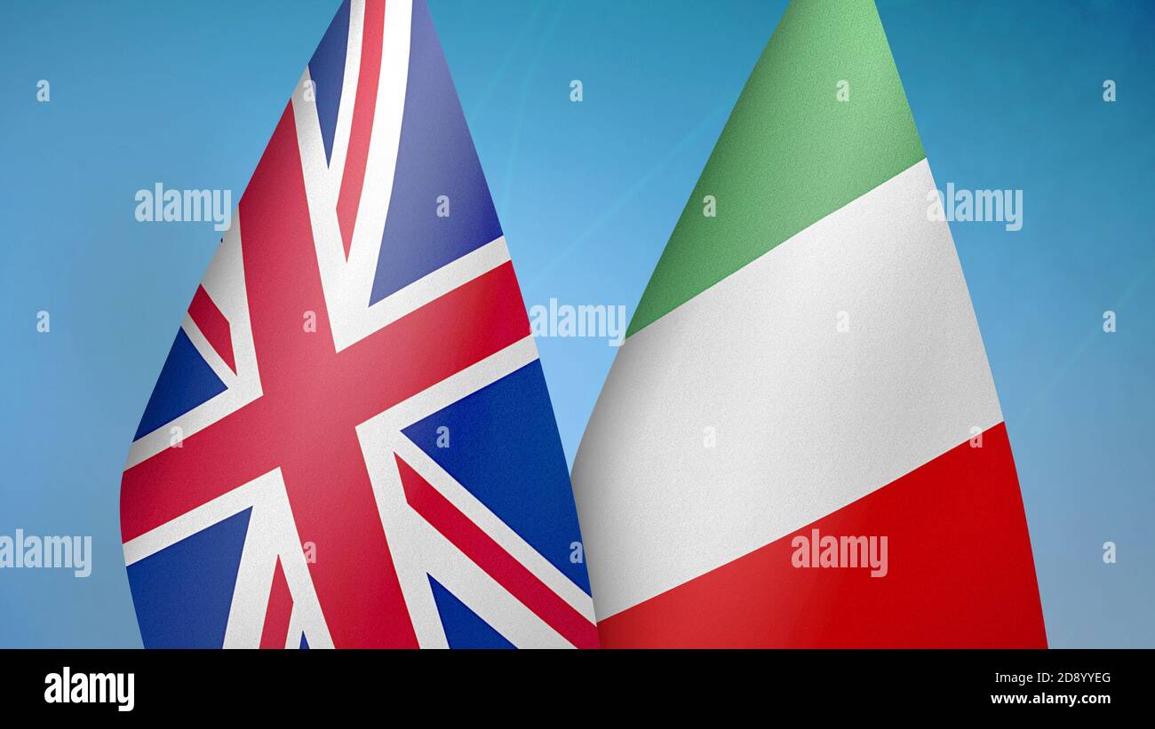 Italian british flag uk hi-res stock photography and images - Alamy
