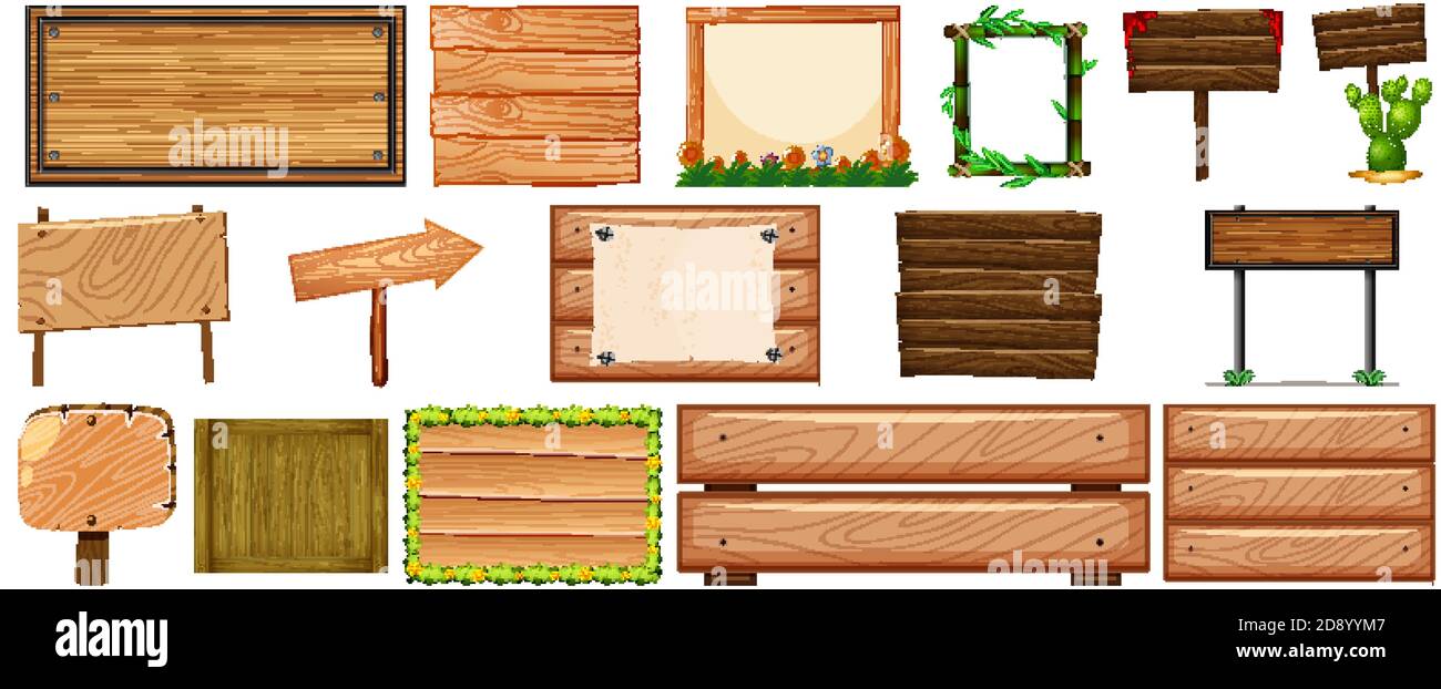 Set of various type of sign banner illustration Stock Vector Image ...