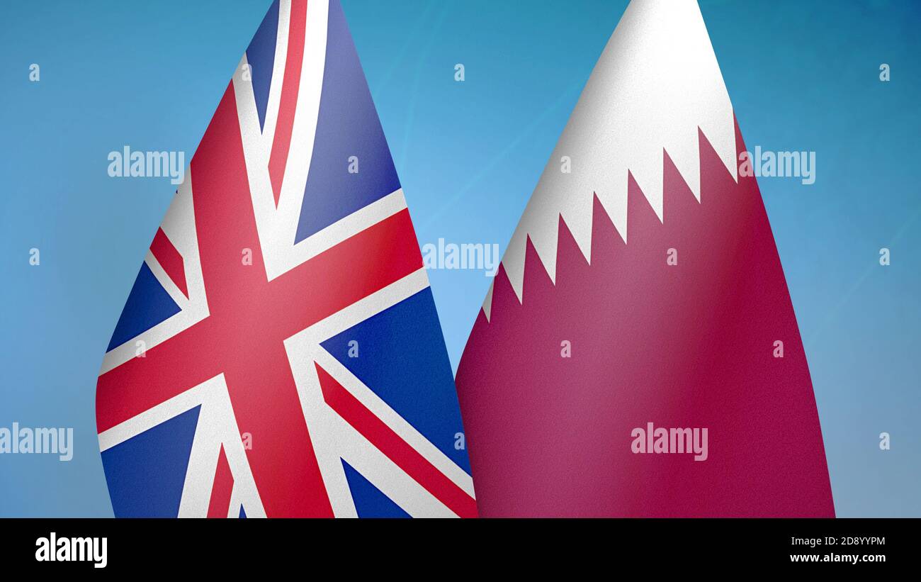 Qatar united kingdom flag hi-res stock photography and images - Alamy