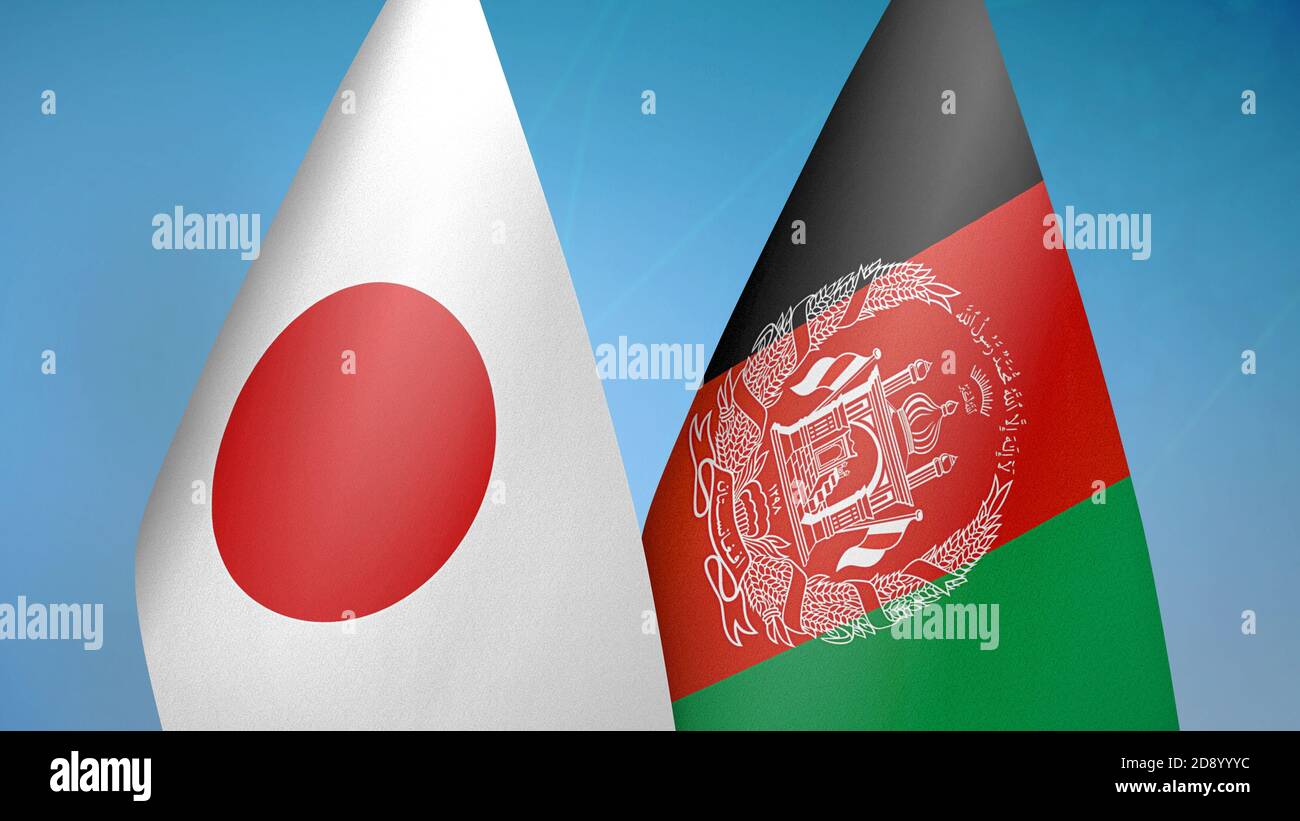 Japan and Afghanistan two flags Stock Photo - Alamy
