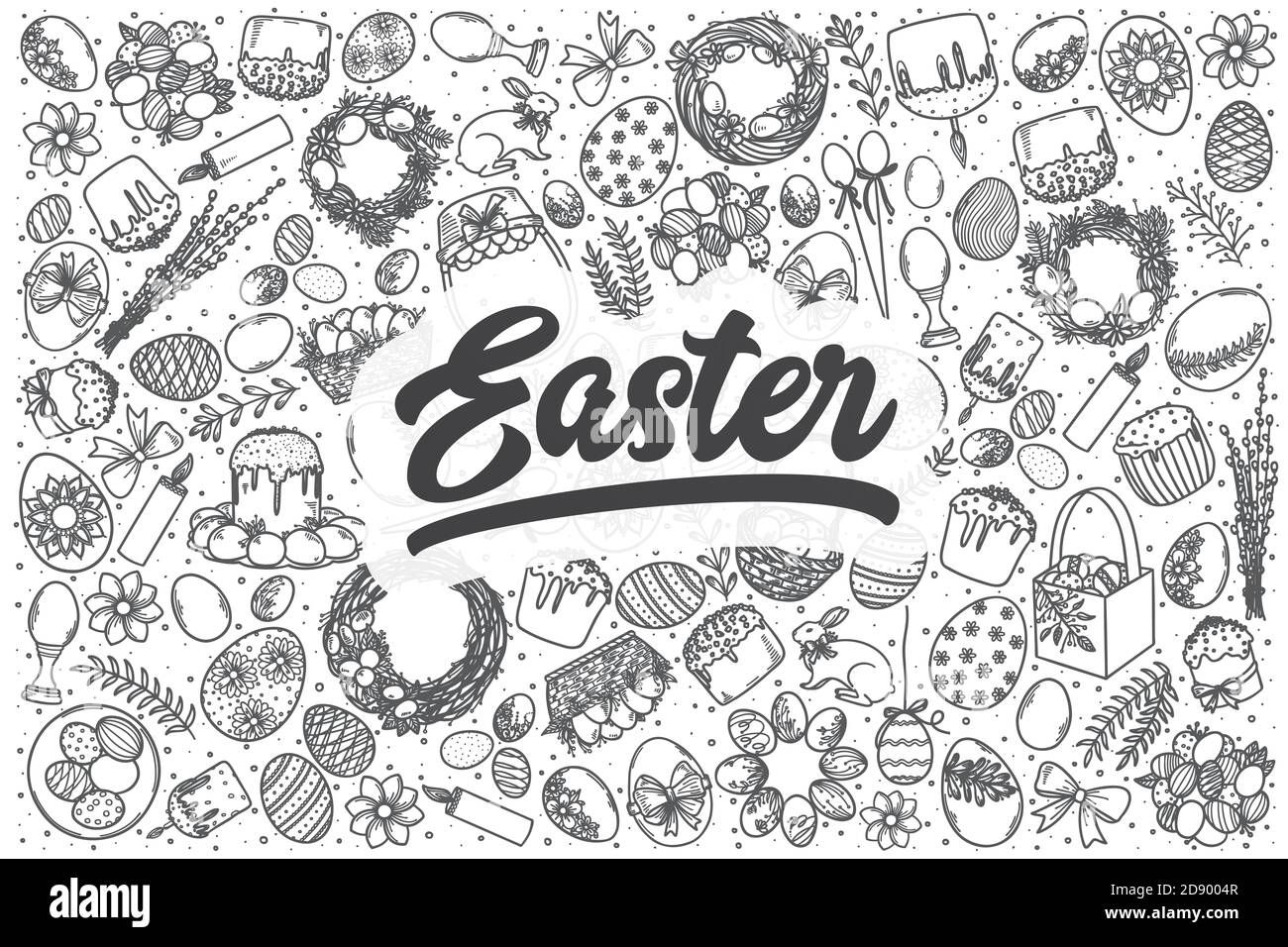 Hand drawn holiday bow Cut Out Stock Images & Pictures - Alamy