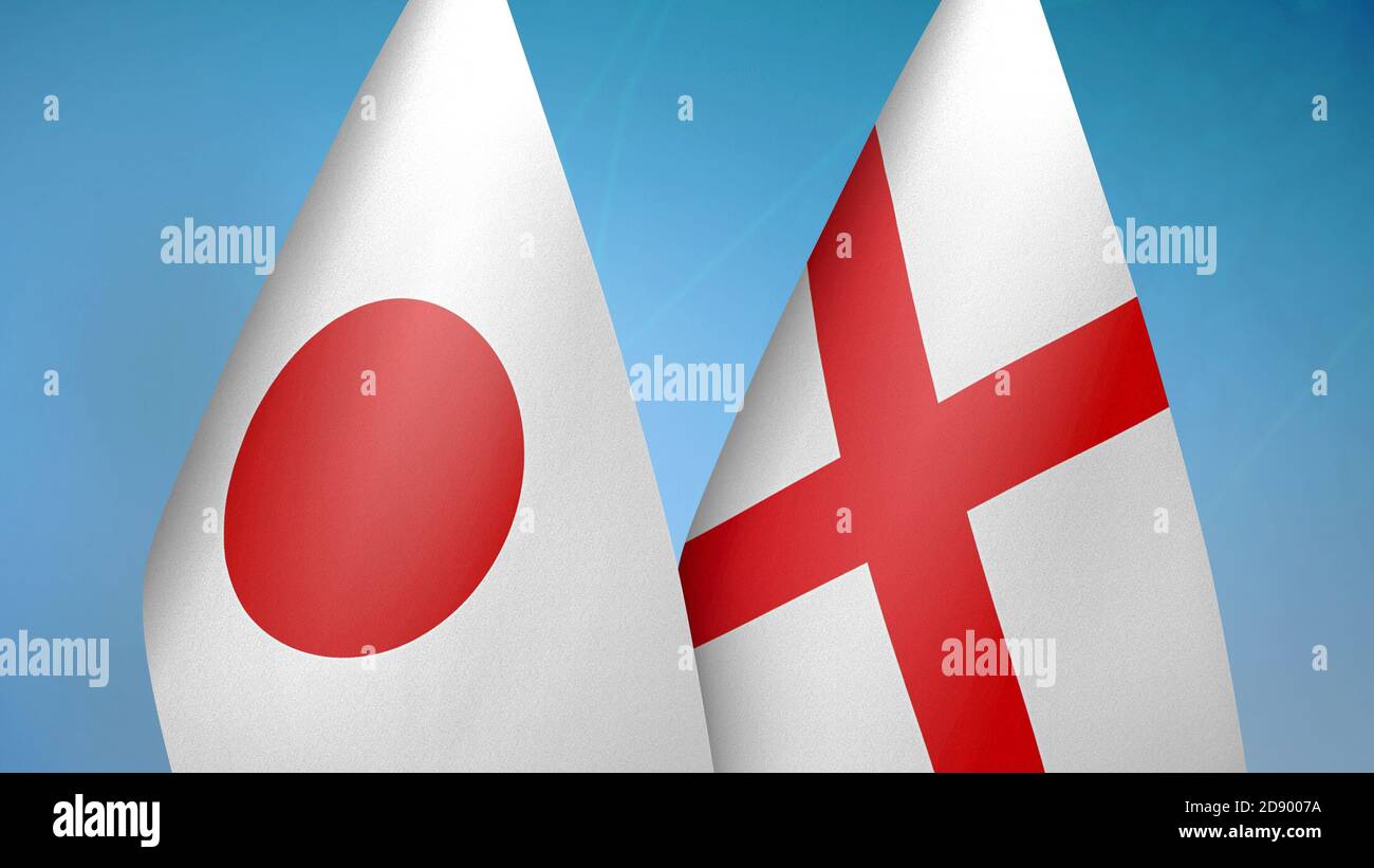 Japan and England two flags Stock Photo - Alamy