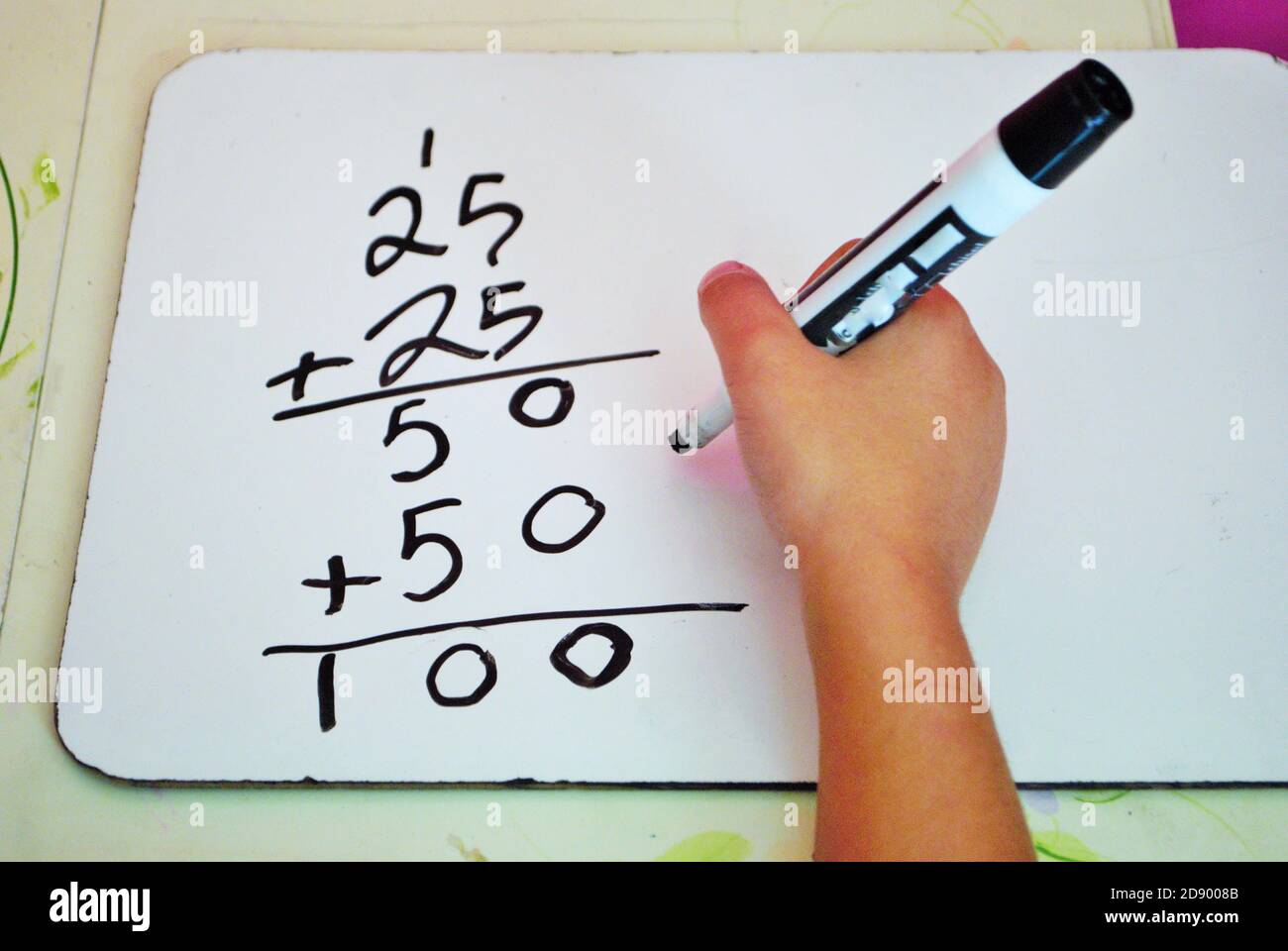 Child whiteboard math hi-res stock photography and images - Alamy