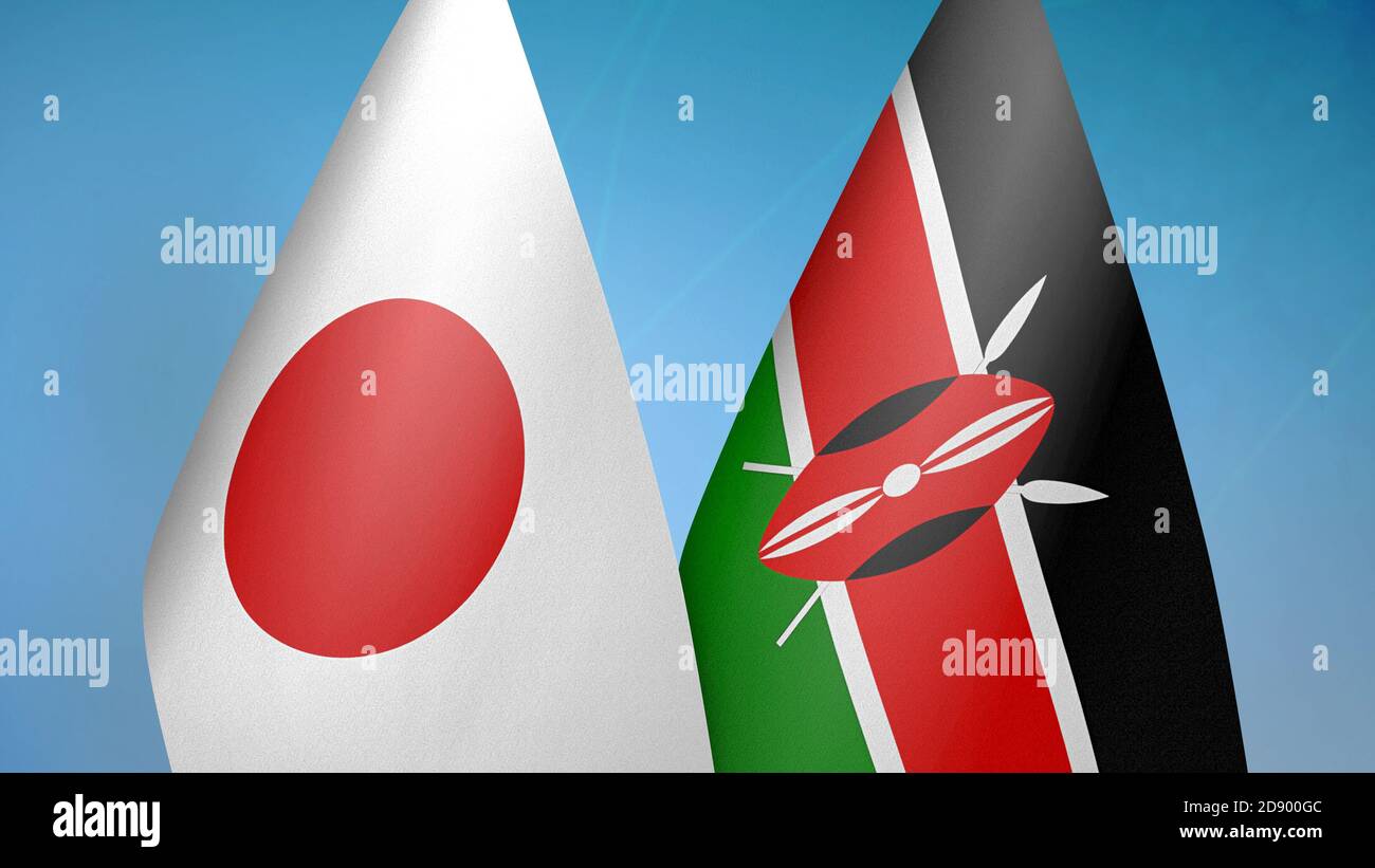 Japan and Kenya two flags Stock Photo - Alamy