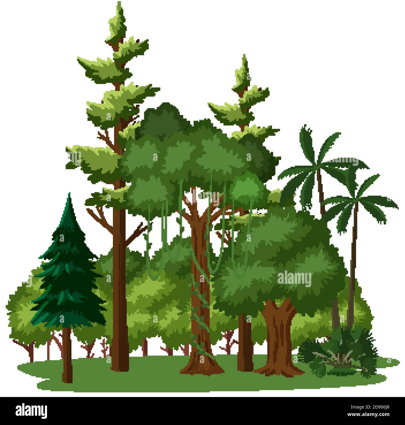 Isolated tree on white background illustration Stock Vector Image & Art ...