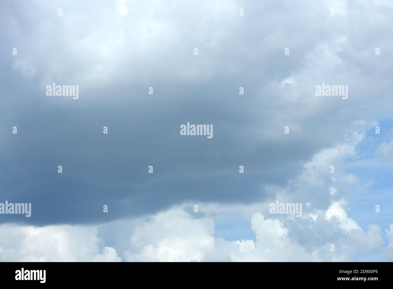 Scattered cloud clusters in a blue sky backgound. High resolution photo. Full depth of field ...