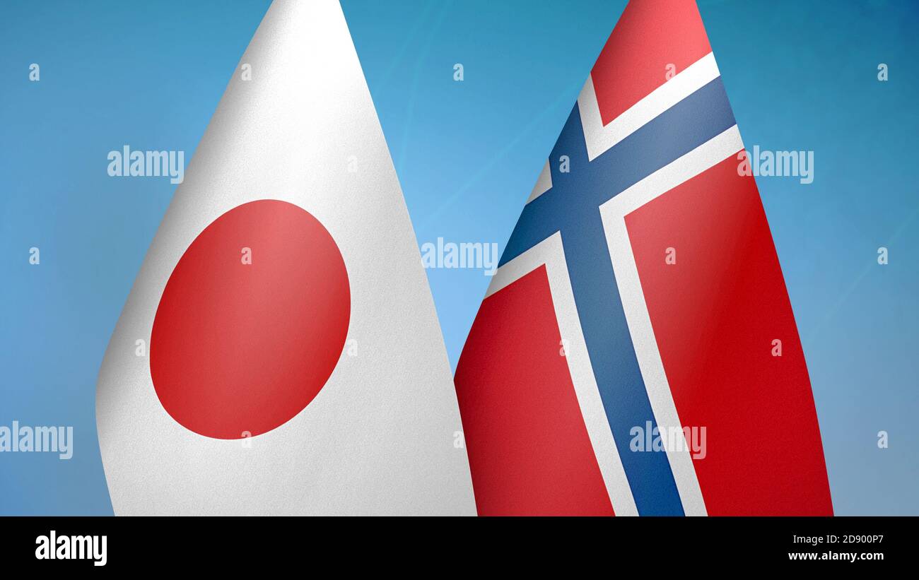 Norway japan table flags hi-res stock photography and images - Alamy