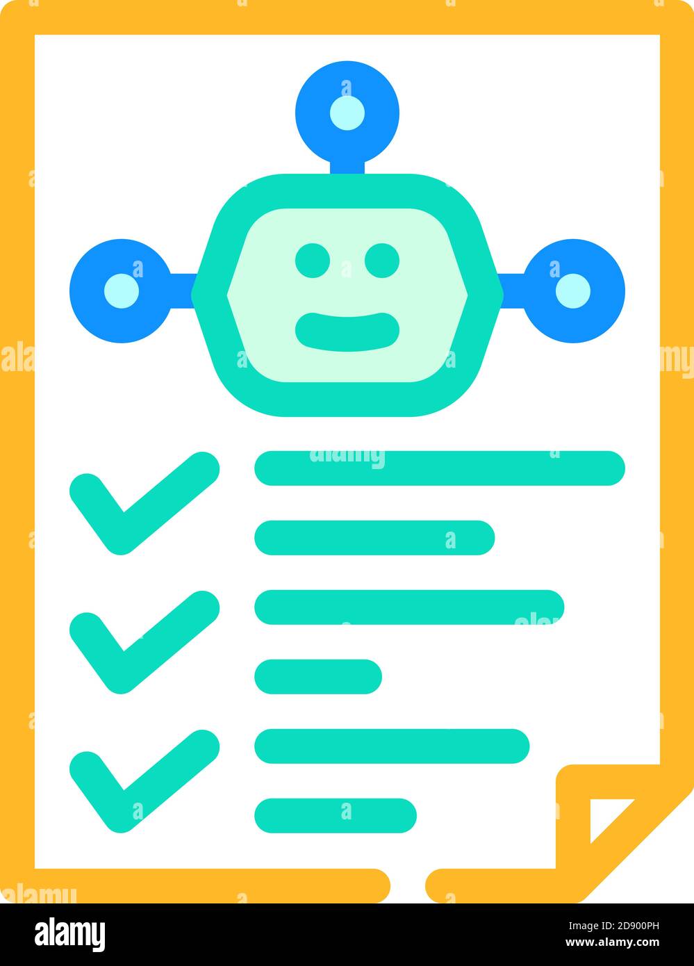 robot task list color icon vector illustration Stock Vector Image & Art ...
