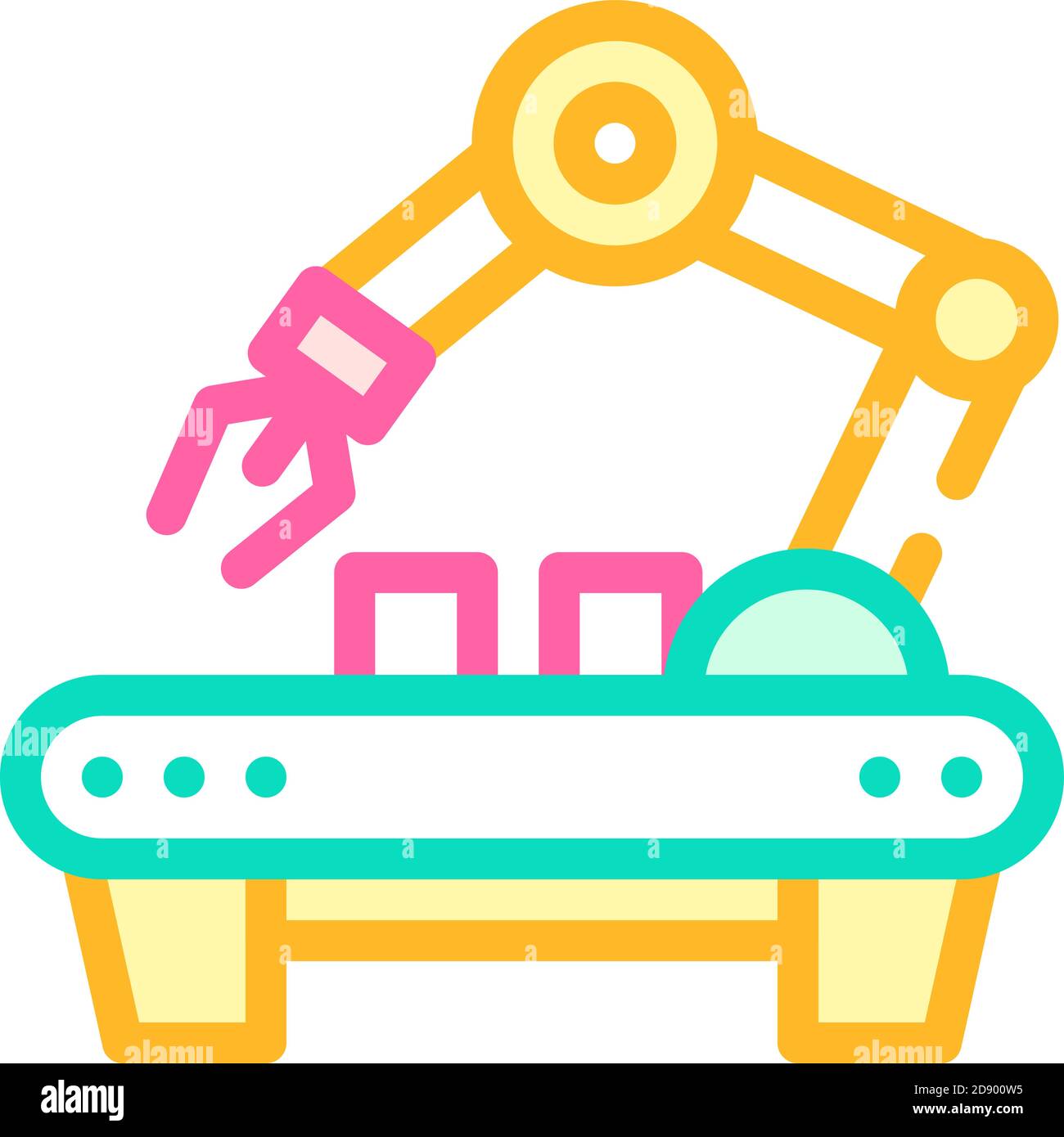 factory robotic arm color icon vector illustration Stock Vector Image ...
