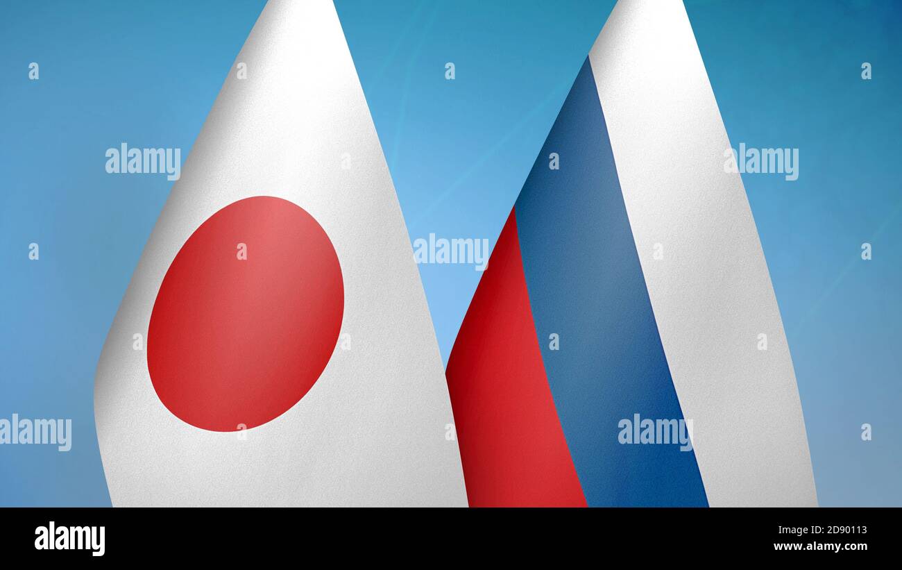 Japan russia two flags hi-res stock photography and images - Alamy