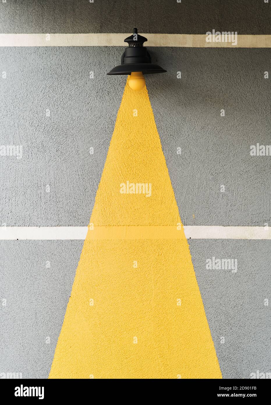 Street lamp with yellow lamp. Yellow painted lamp light Stock Photo - Alamy