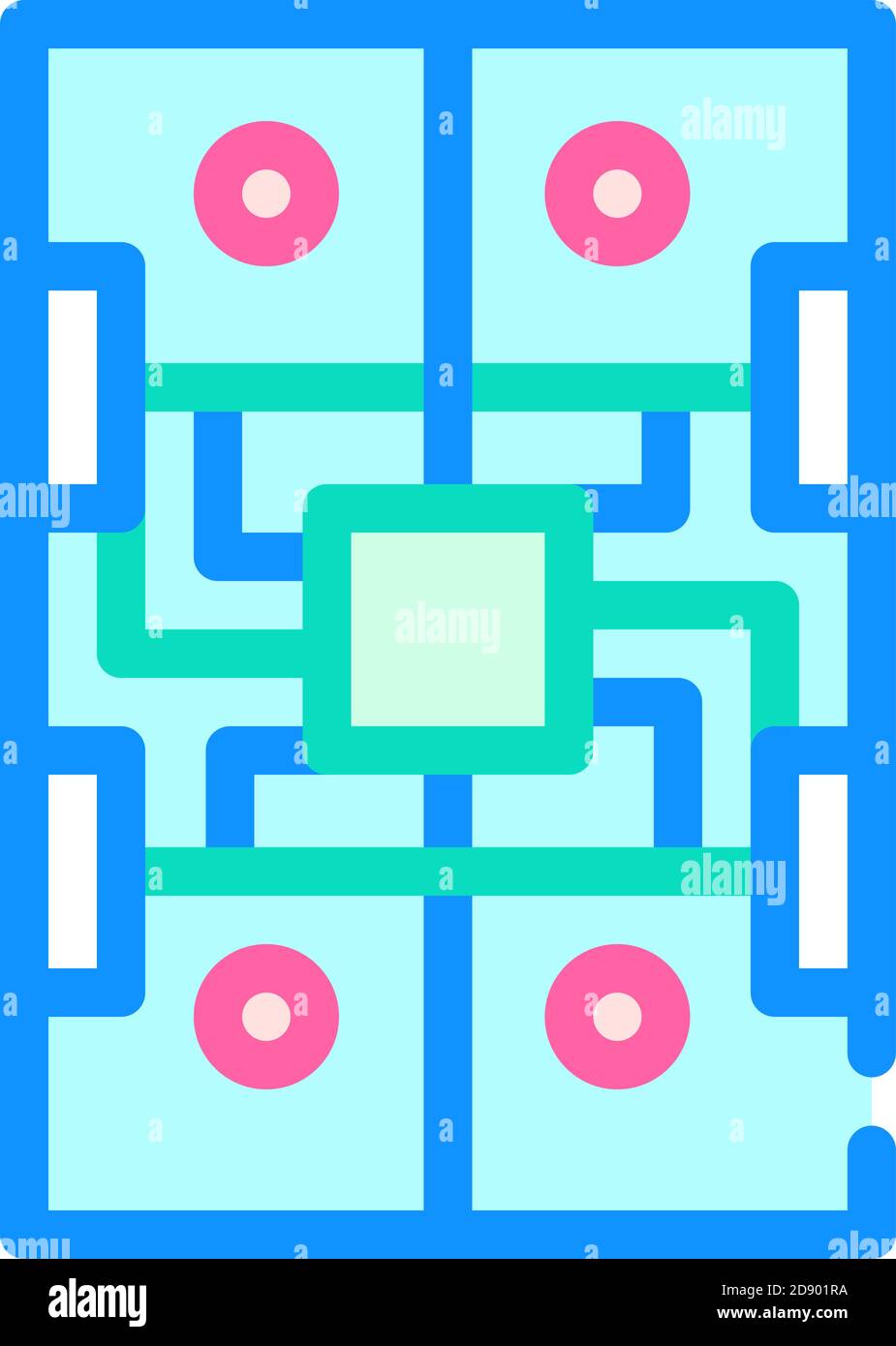 universal platform for robotics color icon vector illustration Stock ...