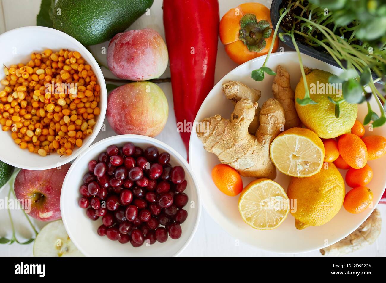 Assortment product of rich in antioxidants and vitamins sources on ...