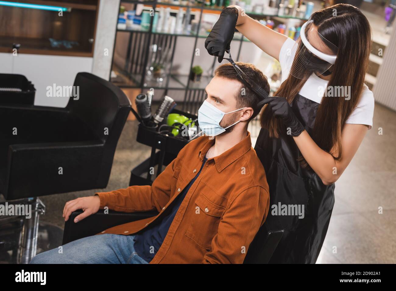 Ppe gloves mask apron hi-res stock photography and images - Alamy