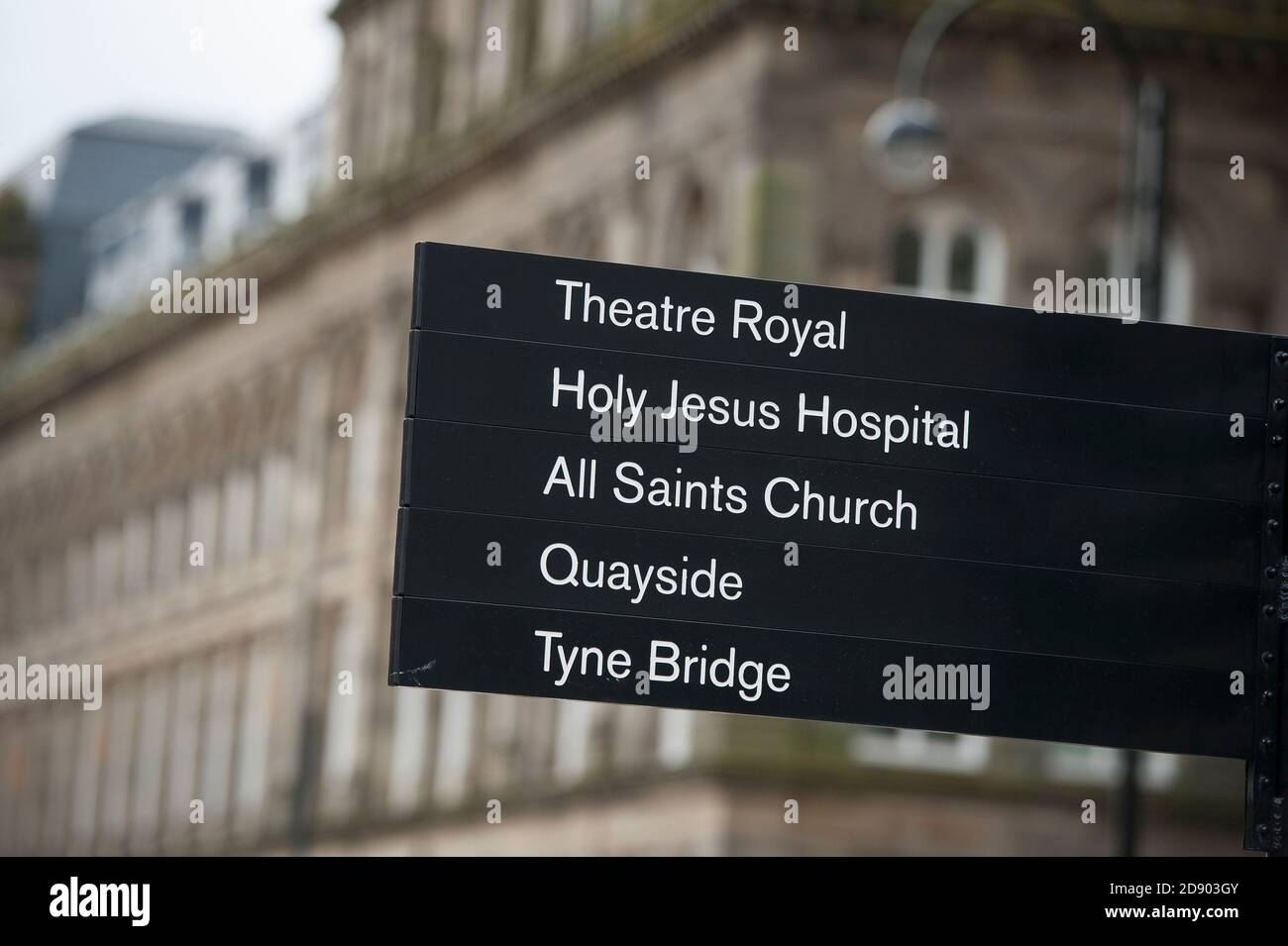 Tourist information signs in Newcastle city centre, Newcastle upon Tyne ...